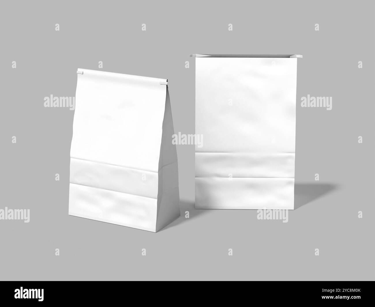 Paper Bag with Tie Mockup Stock Photo - Alamy