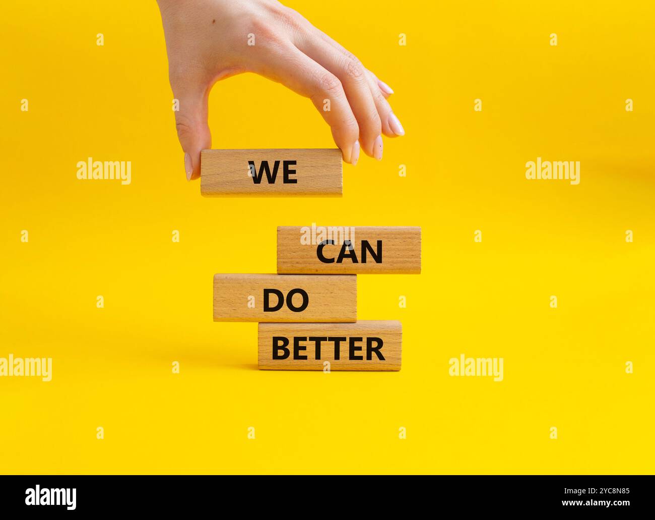 We Can Do Better symbol. Concept words We Can Do Better on wooden ...