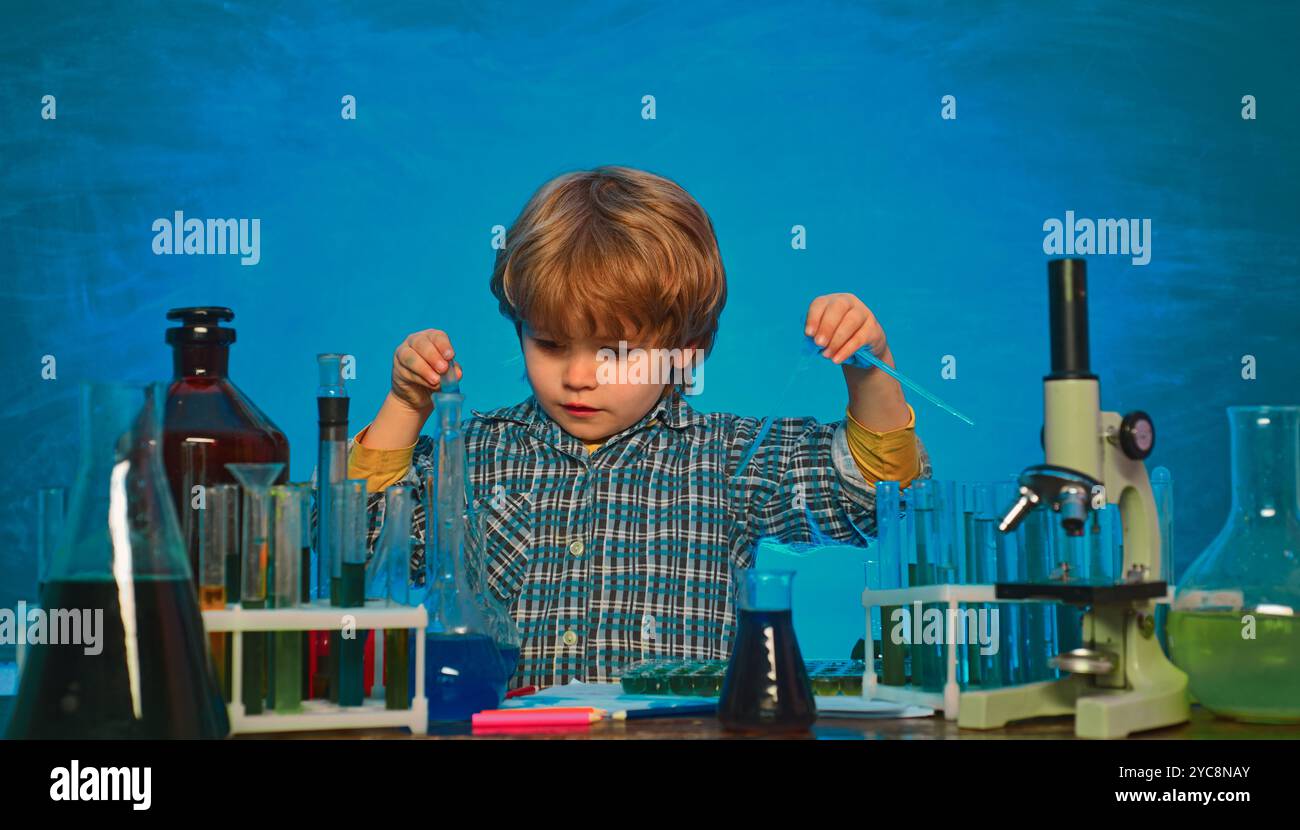 Back to school and happy time Kid is learning in class on background of ...