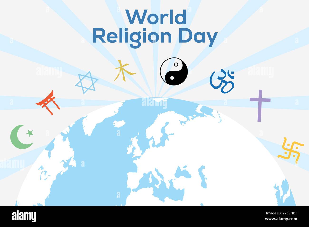 world religion day background illustration design in flat style Stock ...