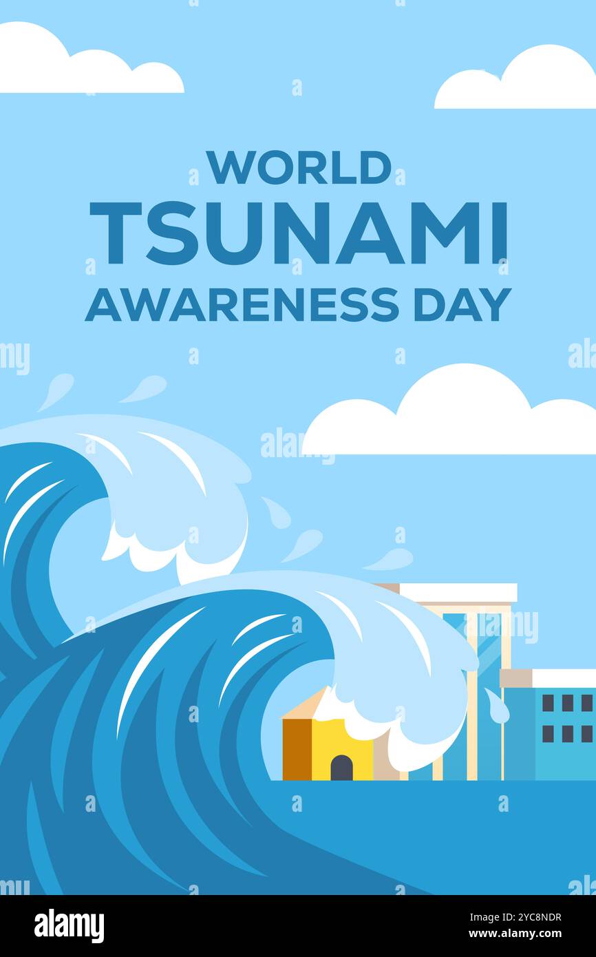 world tsunami awareness day vertical banner illustration Stock Vector Image & Art - Alamy