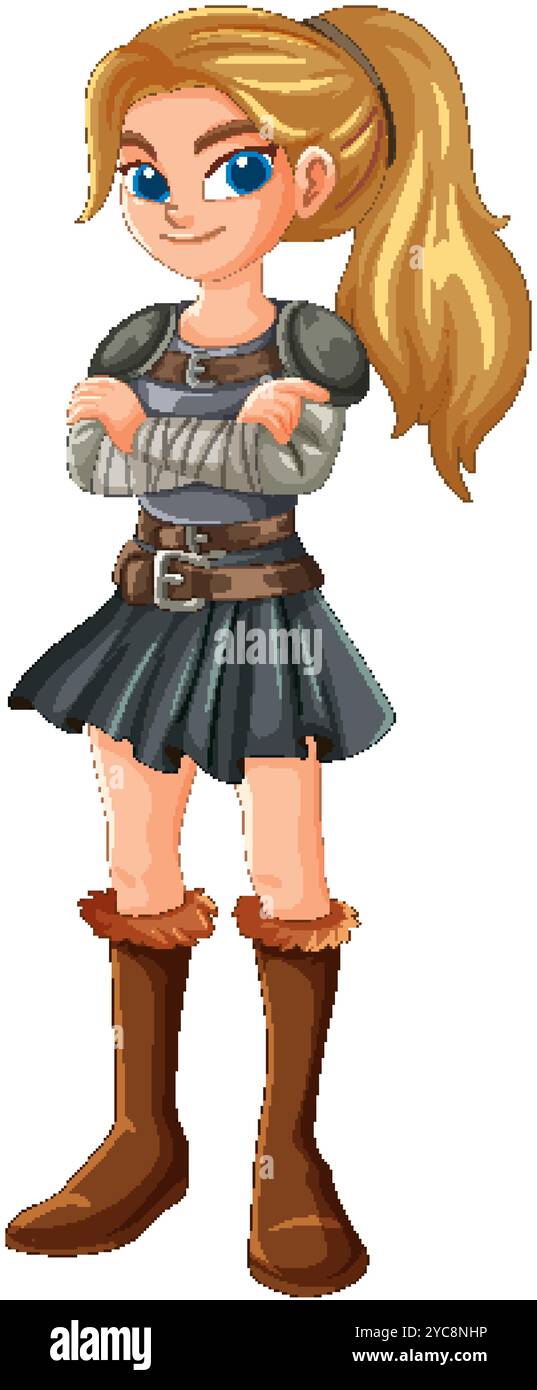 Female warrior in armor Cut Out Stock Images & Pictures - Alamy