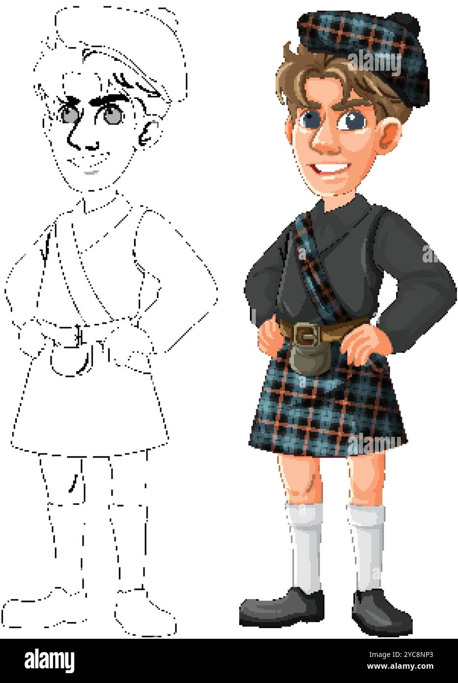 Scottish attire vector vectors Stock Vector Images - Alamy