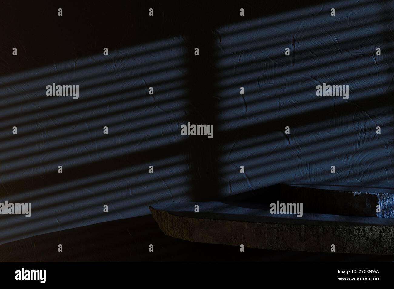 A slate stone product stage backdrop - 3D render Stock Photo - Alamy