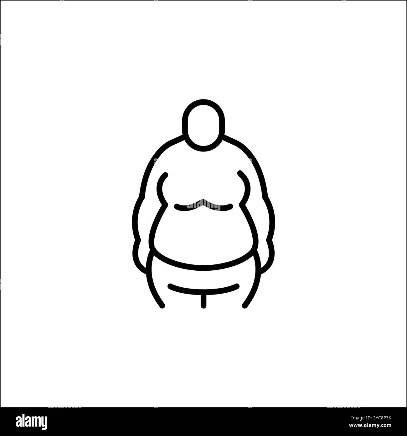 Overweight Person icon. Simple icon representing obesity or health ...
