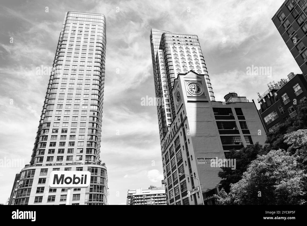 New York City, USA - May 12, 2023: condominium building architecture in ...