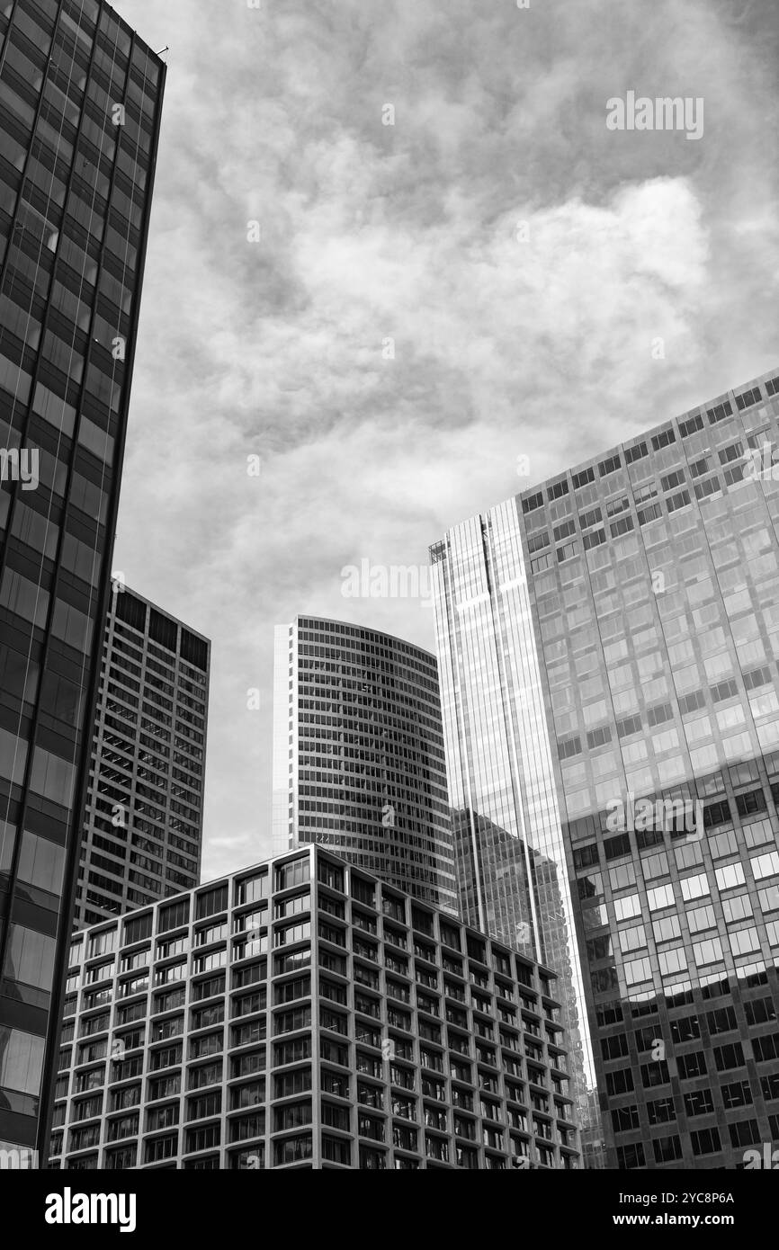 skyscraper building architecture. skyscraper with glassy facade ...