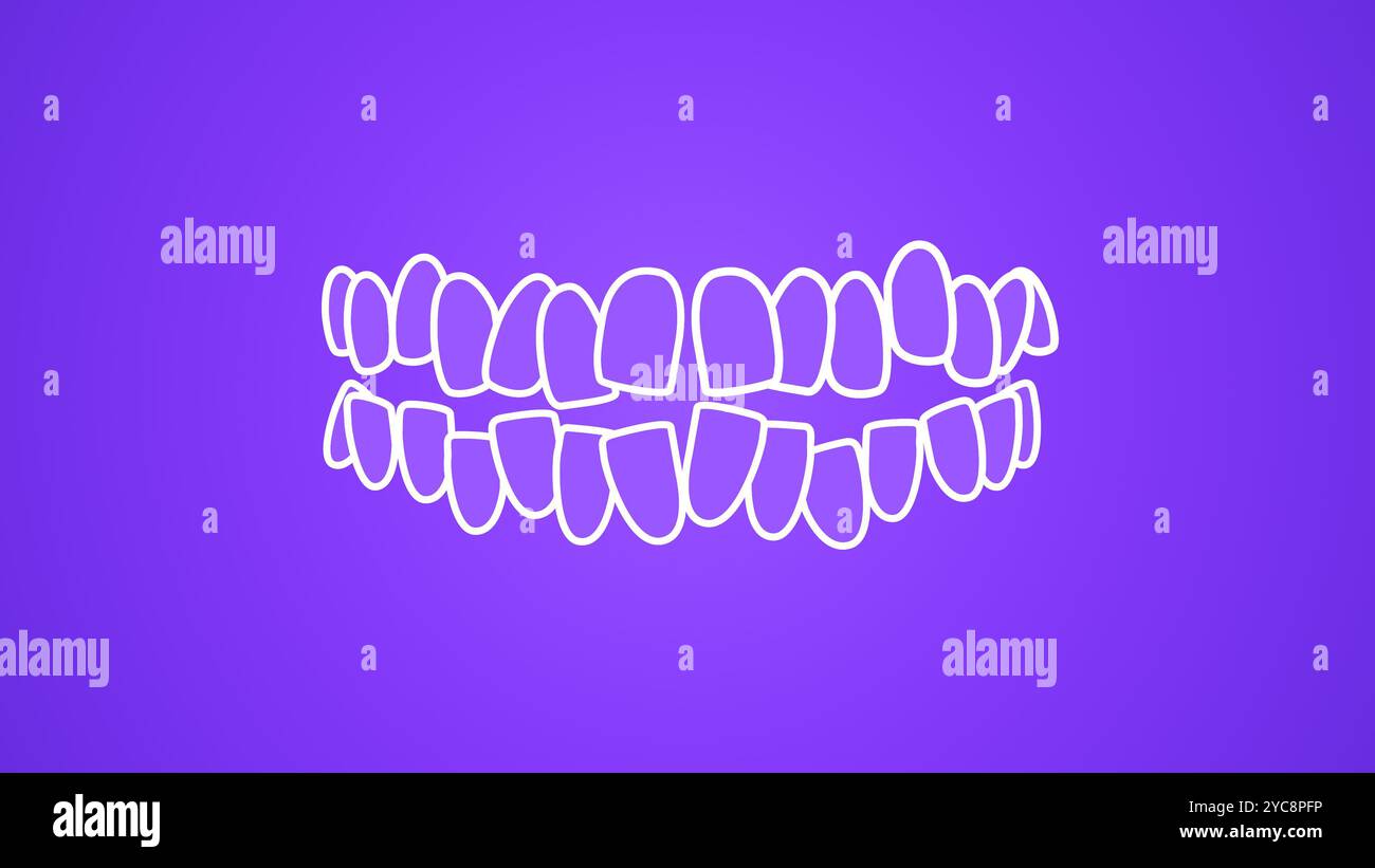 Abstract White Line Design of Dental Alignment Stock Photo - Alamy