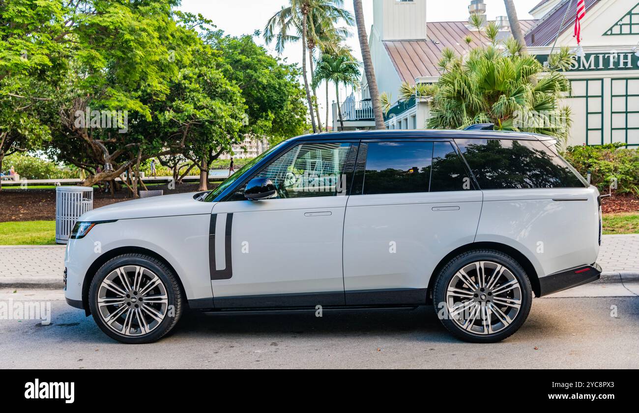 Miami Beach, Florida USA - June 9, 2024: Range Rover luxury SUV ...
