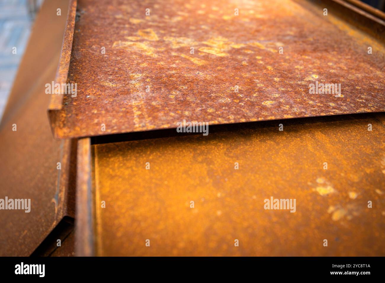 Old rusty metals. Scrap metal and waste sorting and recycling Stock ...