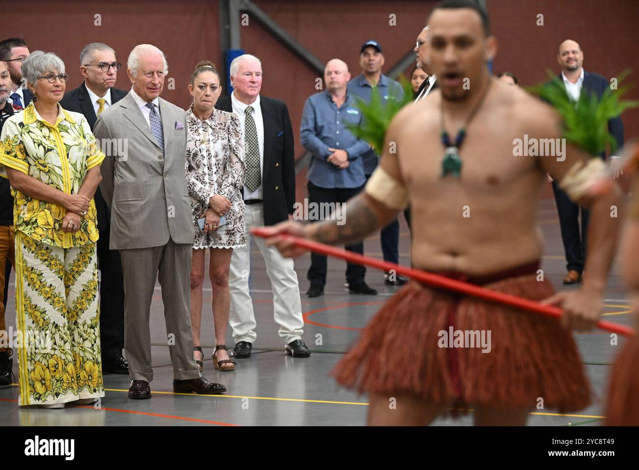 King Charles III watches dancers from the Indigenous community perform ...