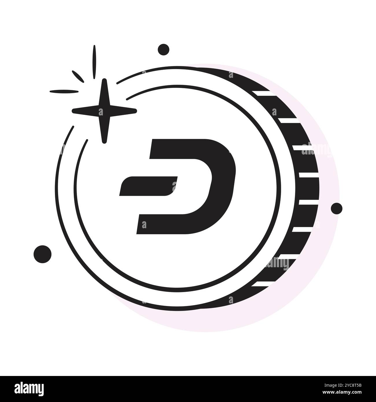 Well designed icon of Dash coin, cryptocurrency coin vector design ...