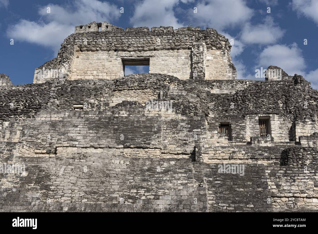 The ruins of the ancient Mayan city of Becan, Campeche, Mexico, Central ...