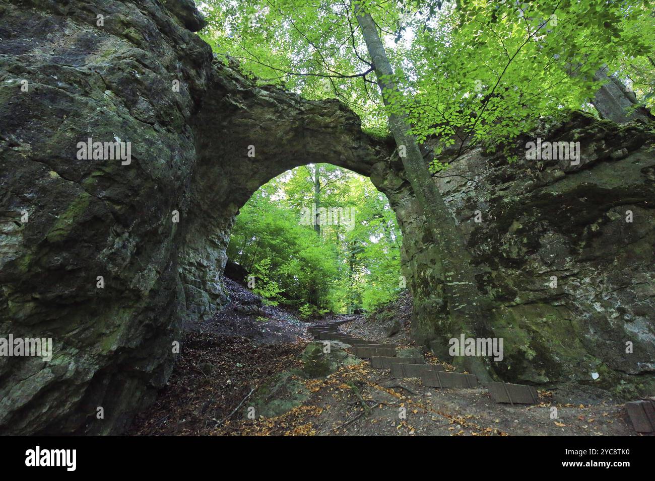 The rock castle near Emmendorf is a naturally formed natural stone arch ...