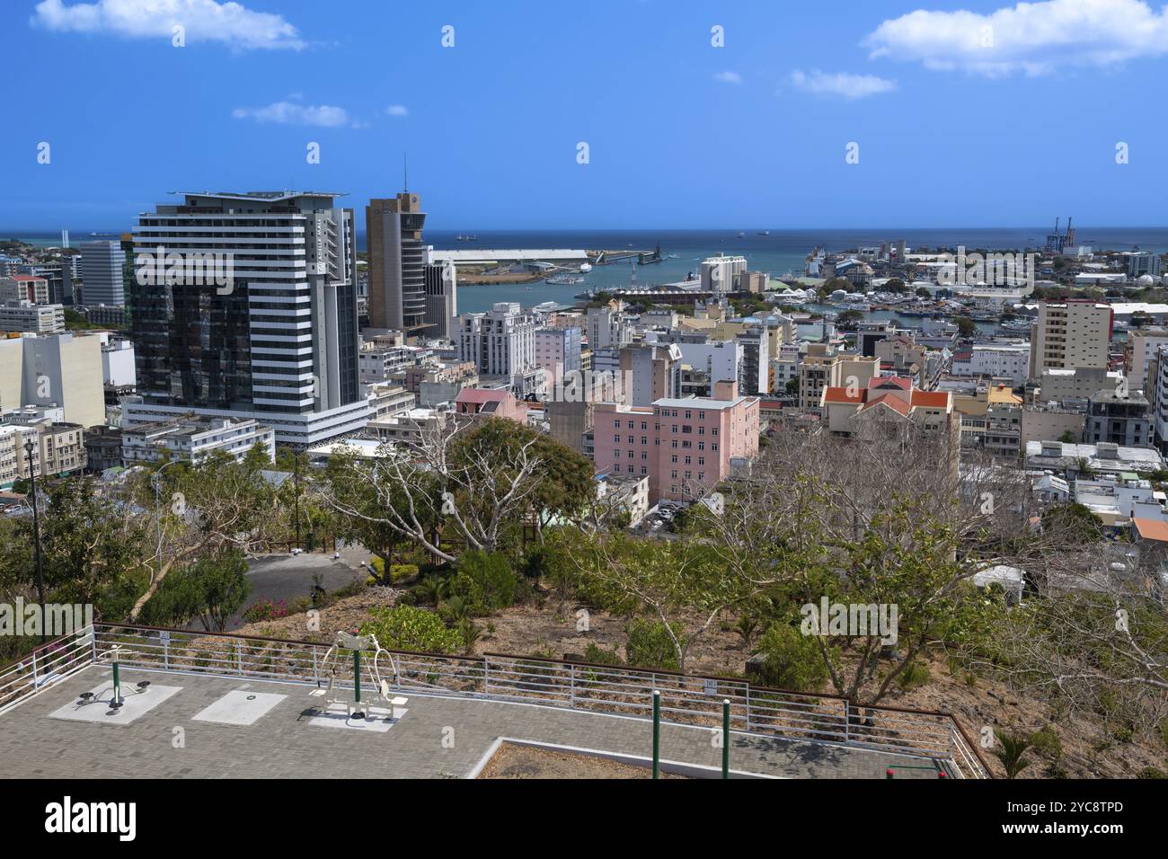 View, View from Fort Adelaide Citadel over Port Louis, Indian Ocean ...
