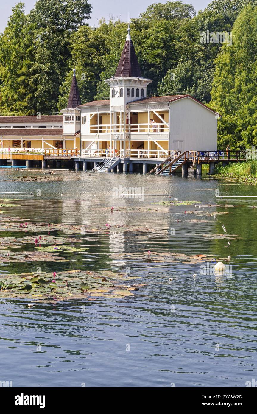 The world?s largest natural thermal lake in Heviz, Hungary, Europe ...