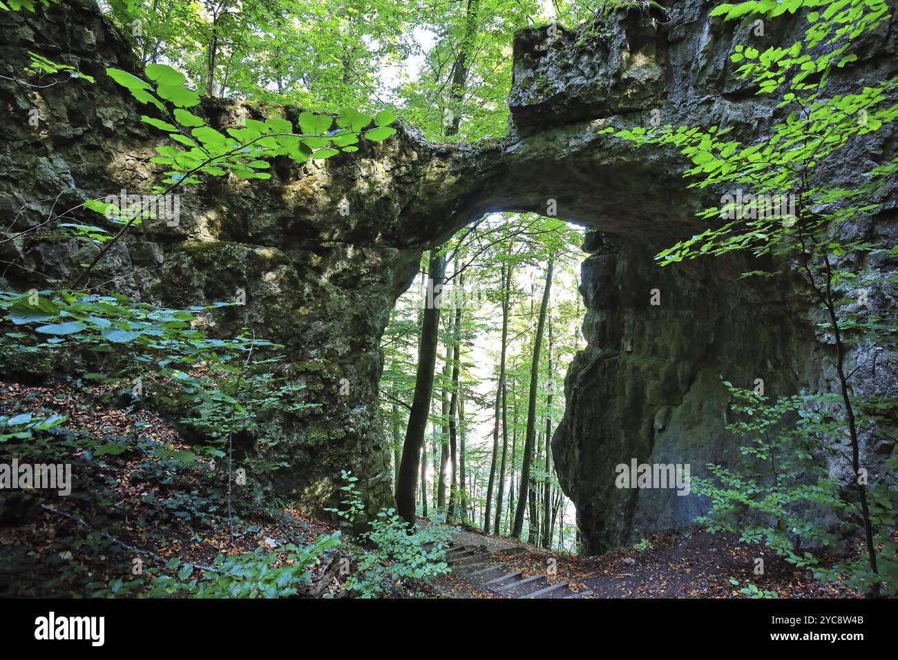 The rock castle near Emmendorf is a naturally formed natural stone arch ...