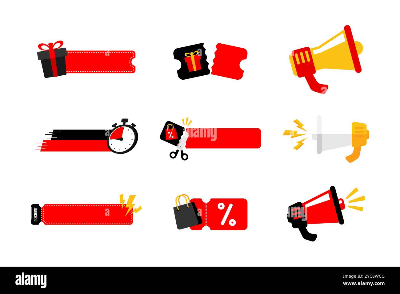 Sales and Promo Icon Pack. Discount Labels for Marketing Promotions ...