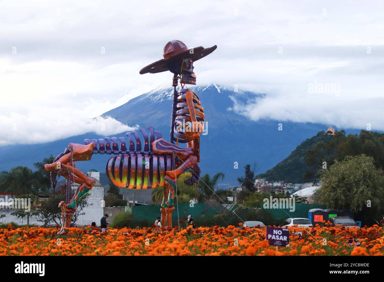 Atlixco Monumental Catrinas Exhibition A cardboard monumental catrina ...