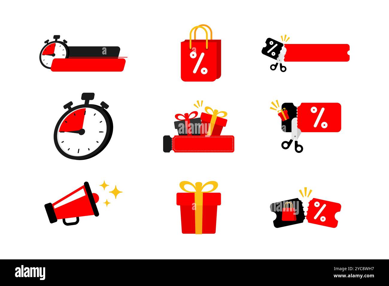 Promo and Discount Label Pack. Vector Icons for Sales Campaigns ...