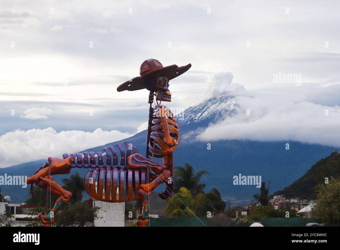 Atlixco Monumental Catrinas Exhibition A cardboard monumental catrina ...