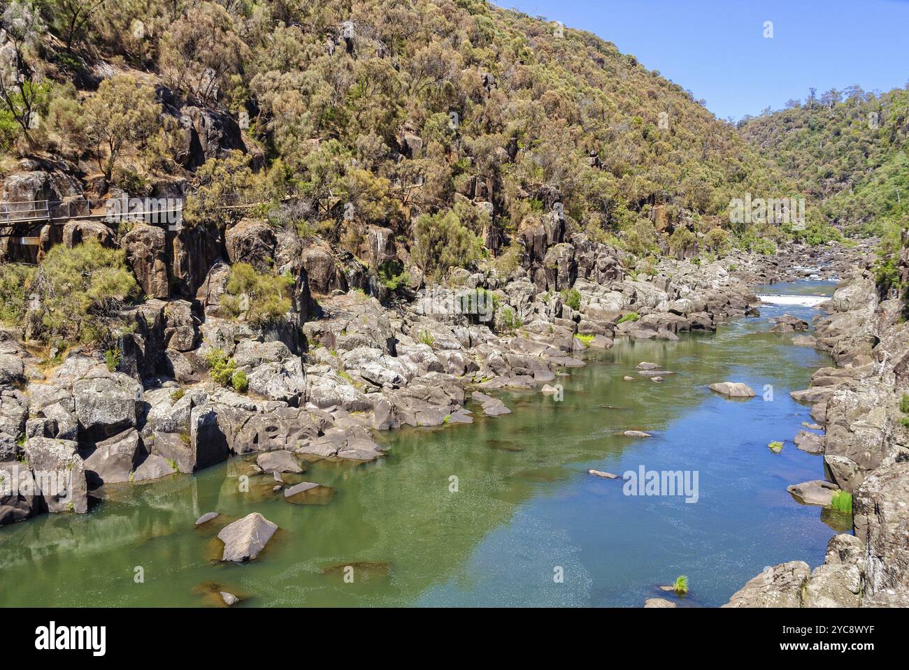 South Esk River above the First Basin in Cataract Gorge, Launceston ...