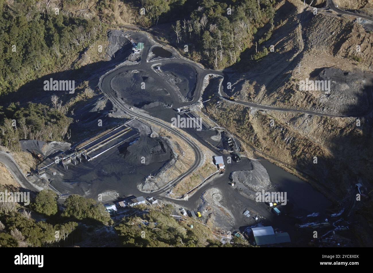 Surface workings of the Underground Roa Coal Mine, Blackball, Westland ...