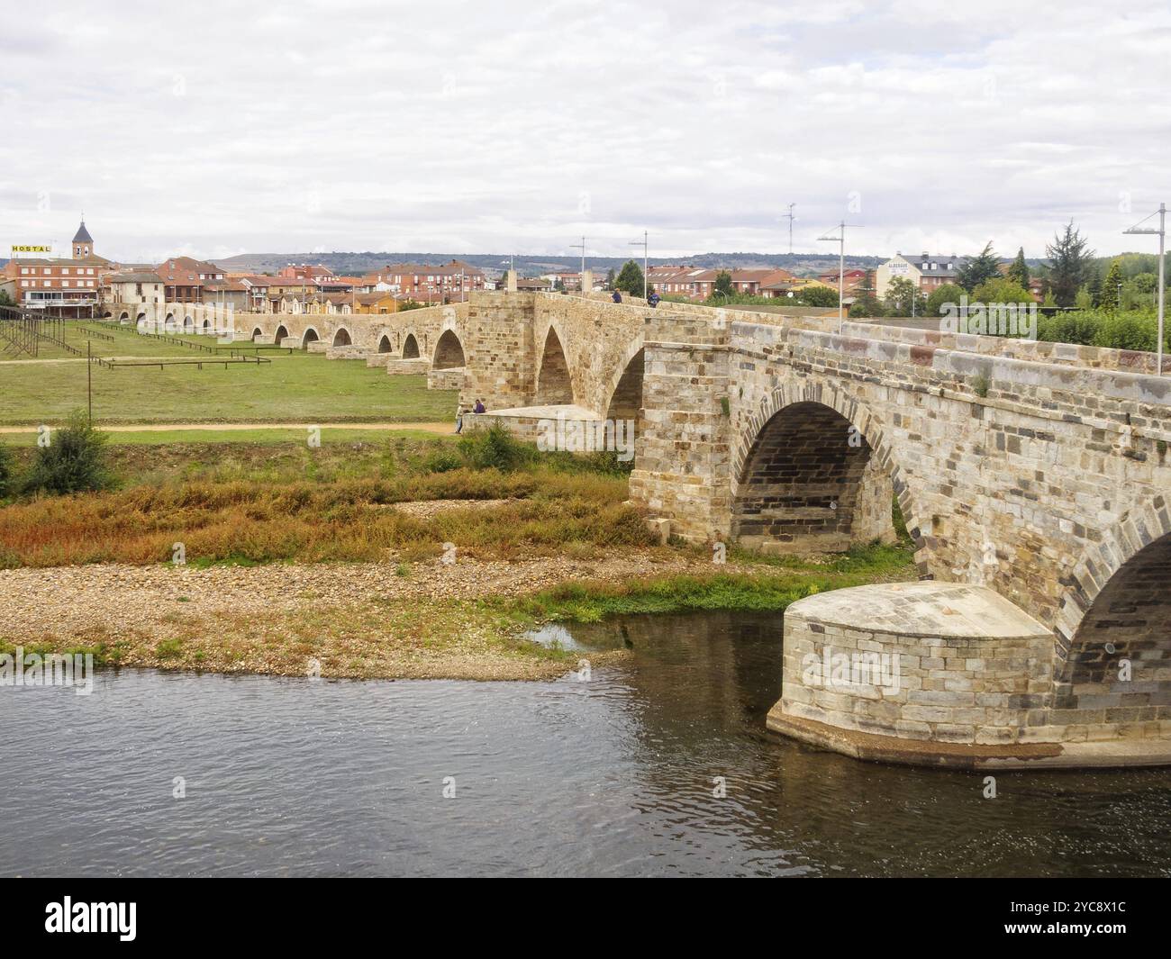 Medieval bridge built over an earlier Roman bridge in the 13th century ...