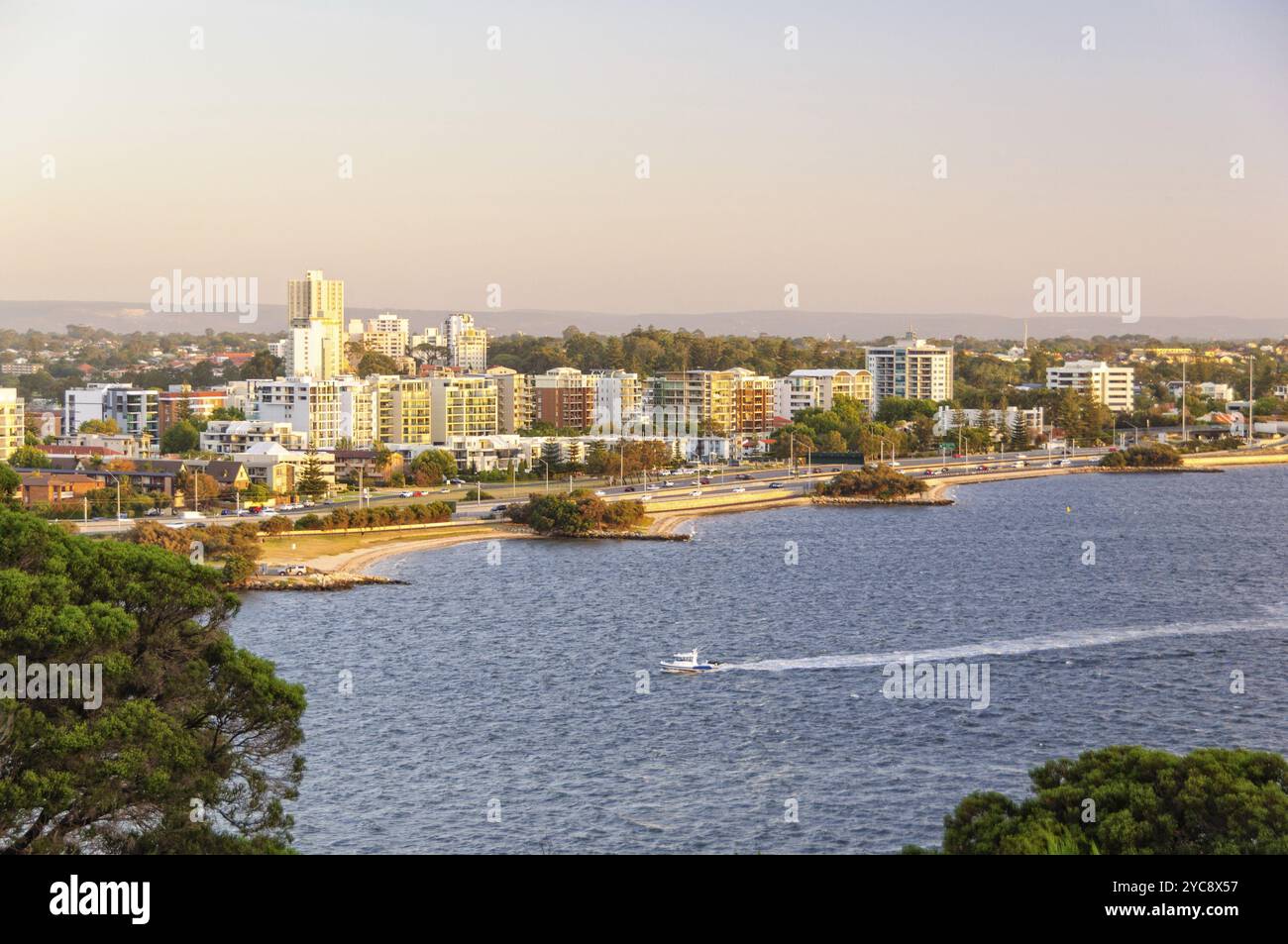 Riverside Drive photographed from Kings Park, Perth, WA, Australia ...