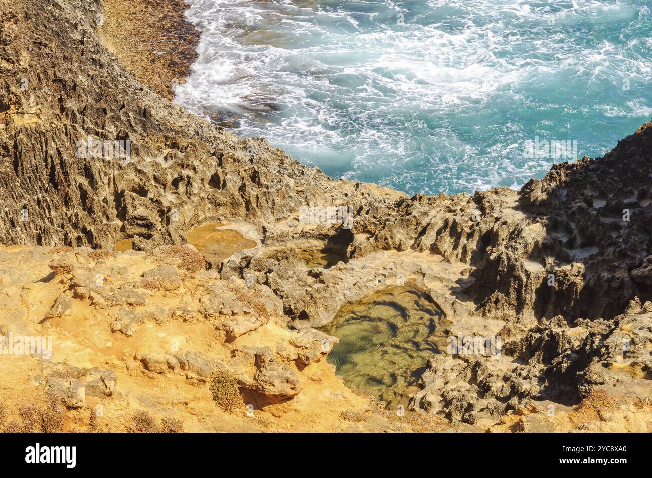 Rock pool above the Grotto, Port Campbell, Victoria, Australia, Oceania ...