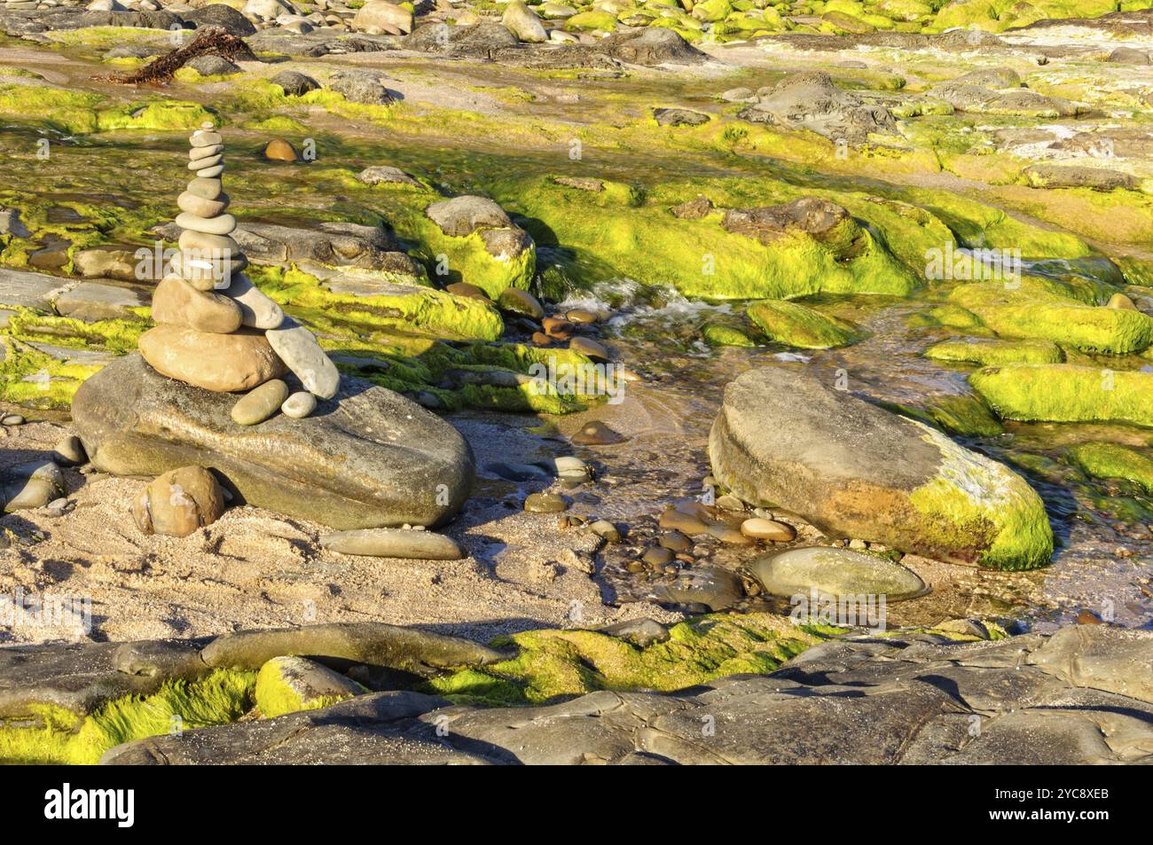 A man-made rock stack at Carisbrook Creek -Wongarra, Victoria ...