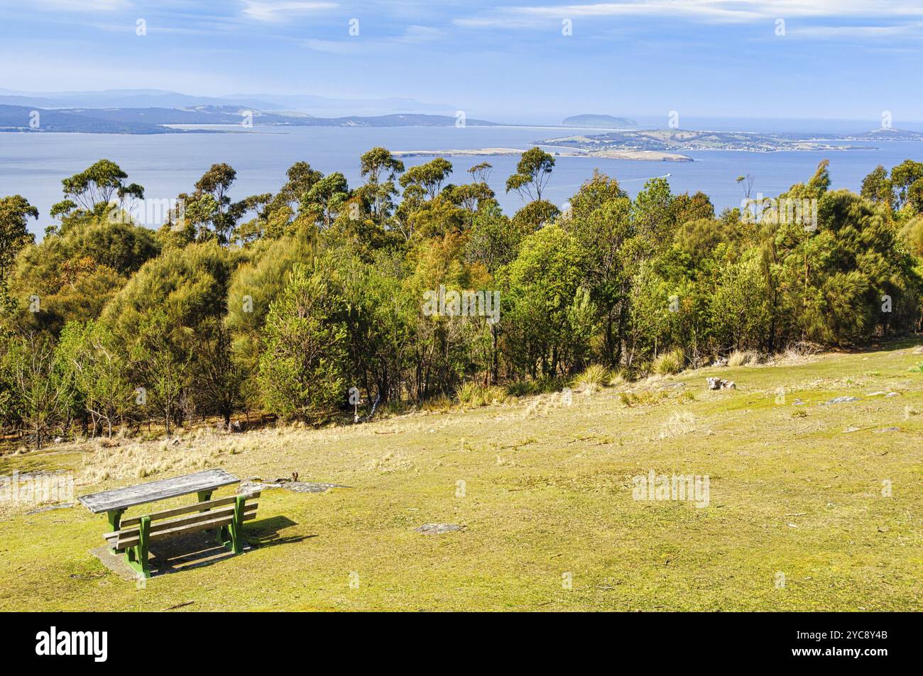 View from the Mount Nelson Signal Station, Hobart, Tasmania, Australia ...