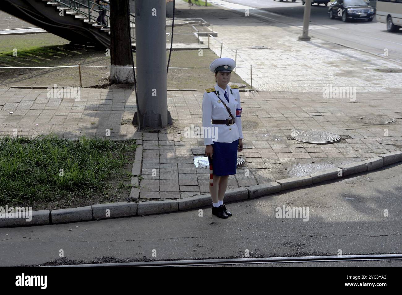 Pyongyang traffic police woman hi-res stock photography and images - Alamy