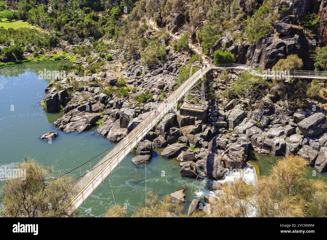 Alexandra Suspension bridge at Cataract Gorge's First Basin, Launceston ...