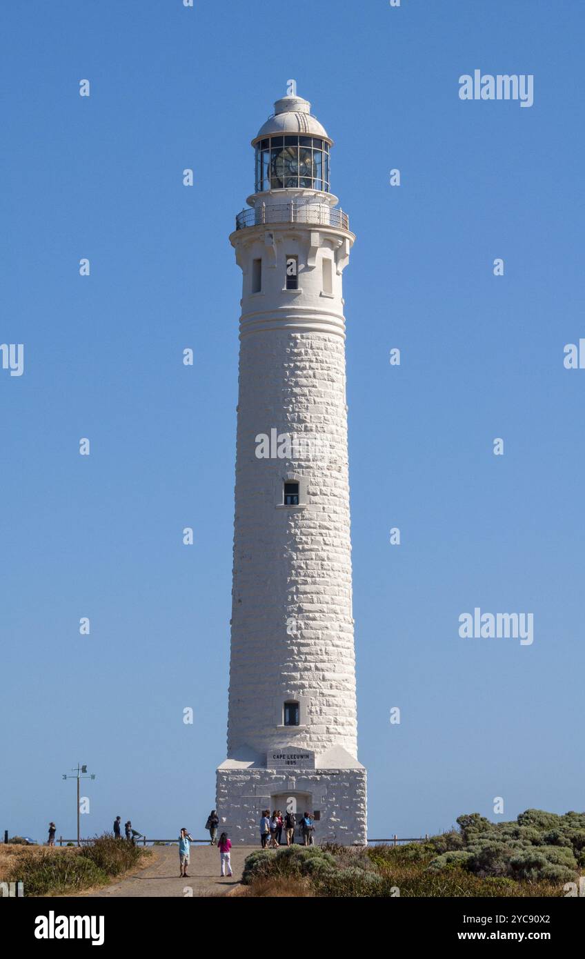 The historic Cape Leeuwin Lighthouse at the most south-westerly point ...