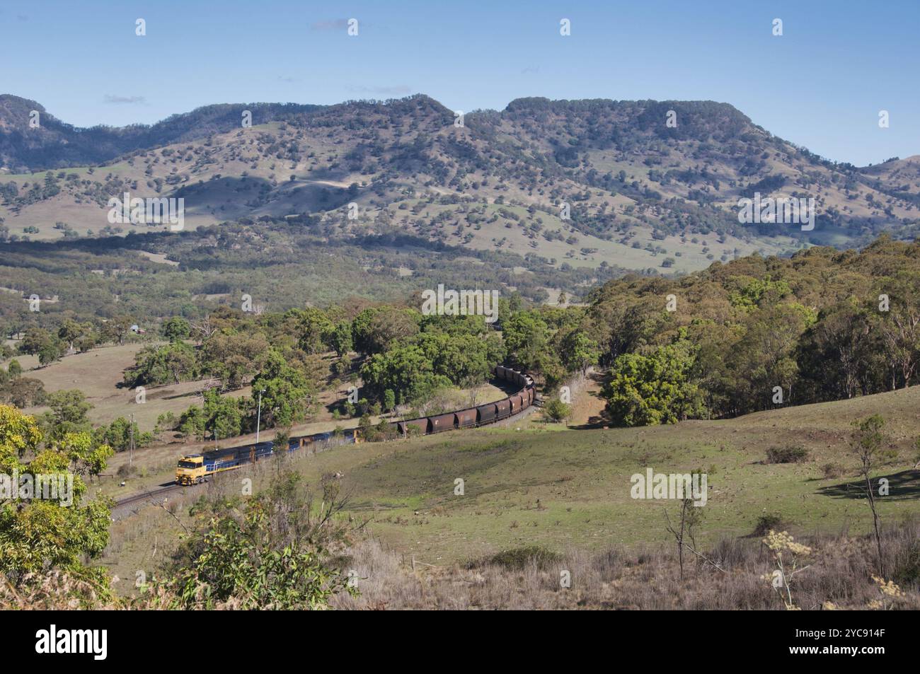 The Main North railway line passes under the Liverpool Range at ...