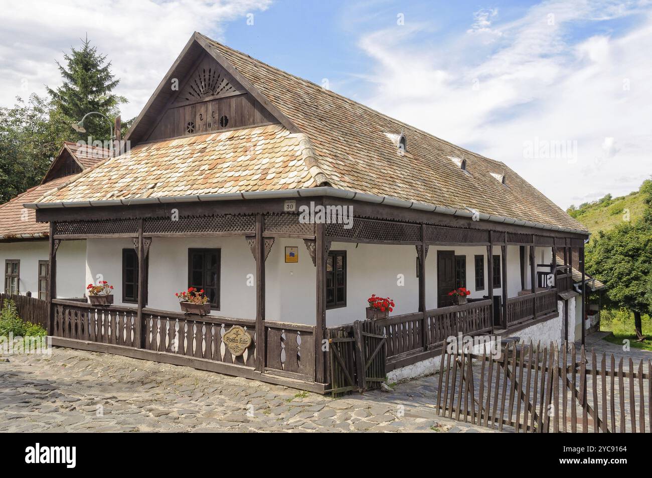 A traditional Paloc farmhouse in the UNESCO World Heritage village ...