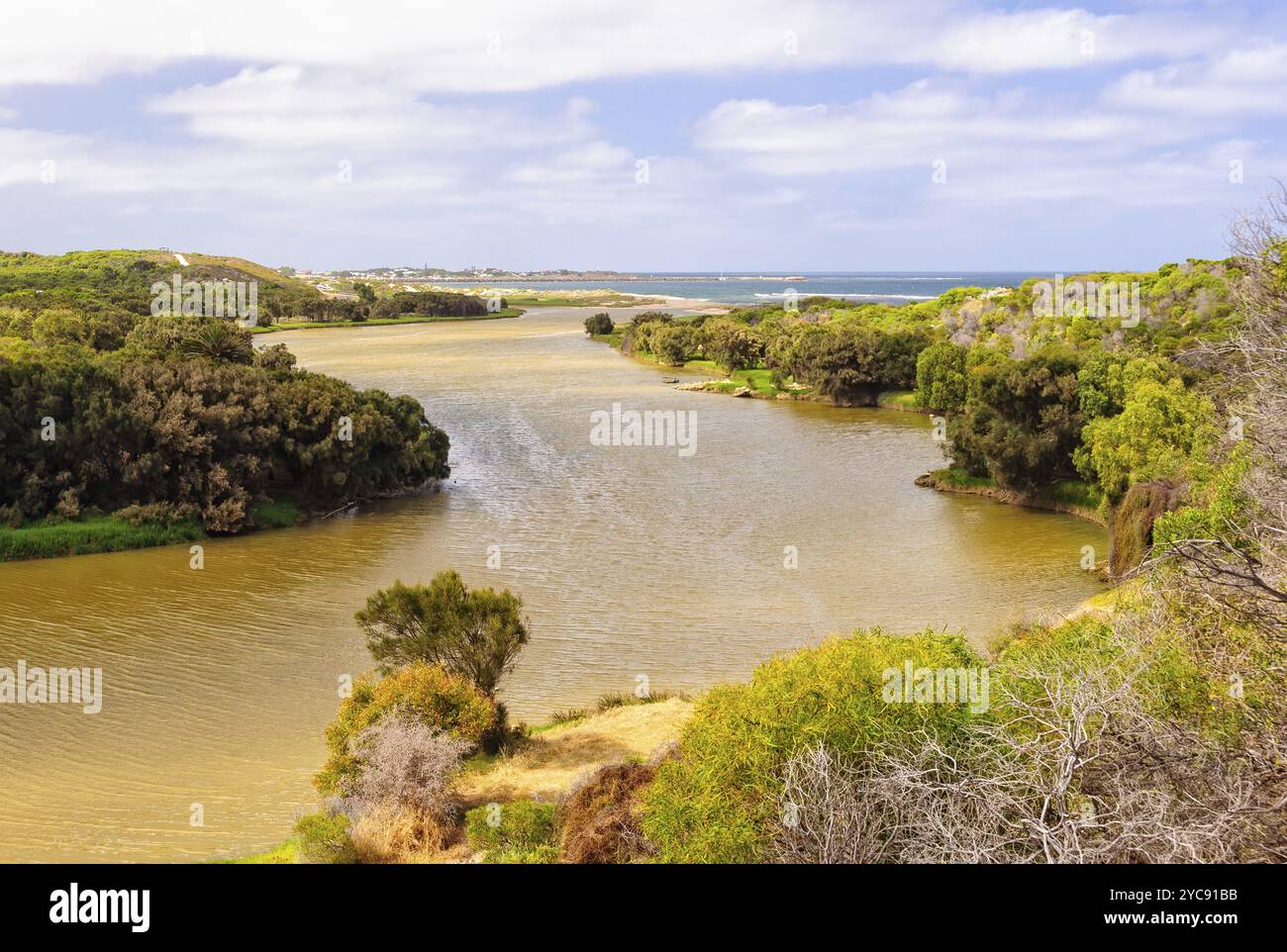 Mouth of the Irwin River, Dongara, WA, Australia, Oceania Stock Photo ...
