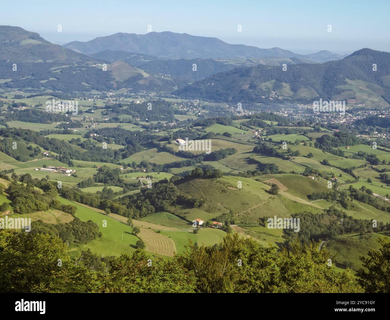 Green pastures and fertile farmlands in the valley below the Napoleon ...