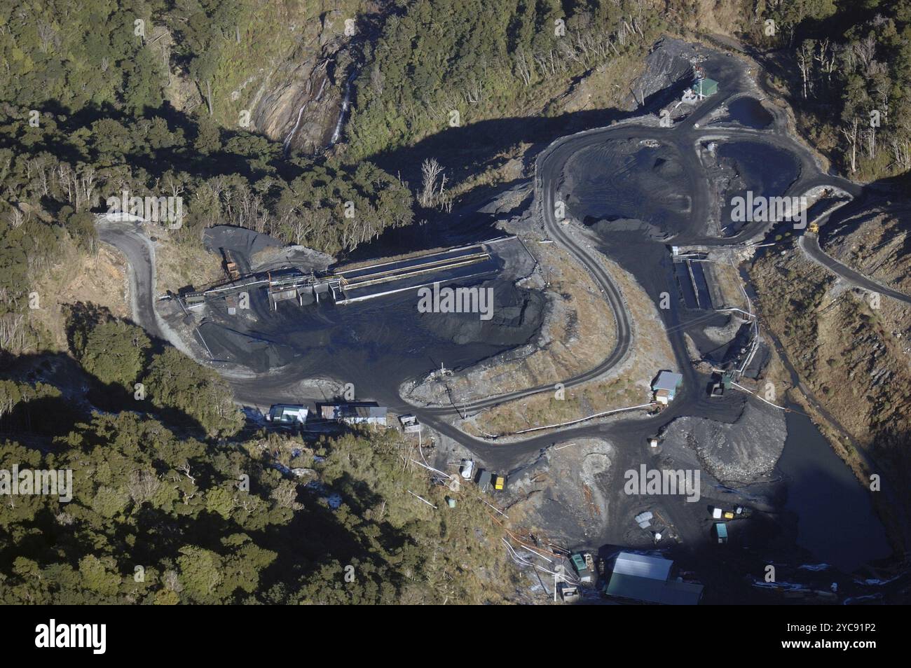 Surface workings of the Underground Roa Coal Mine, Blackball, Westland ...