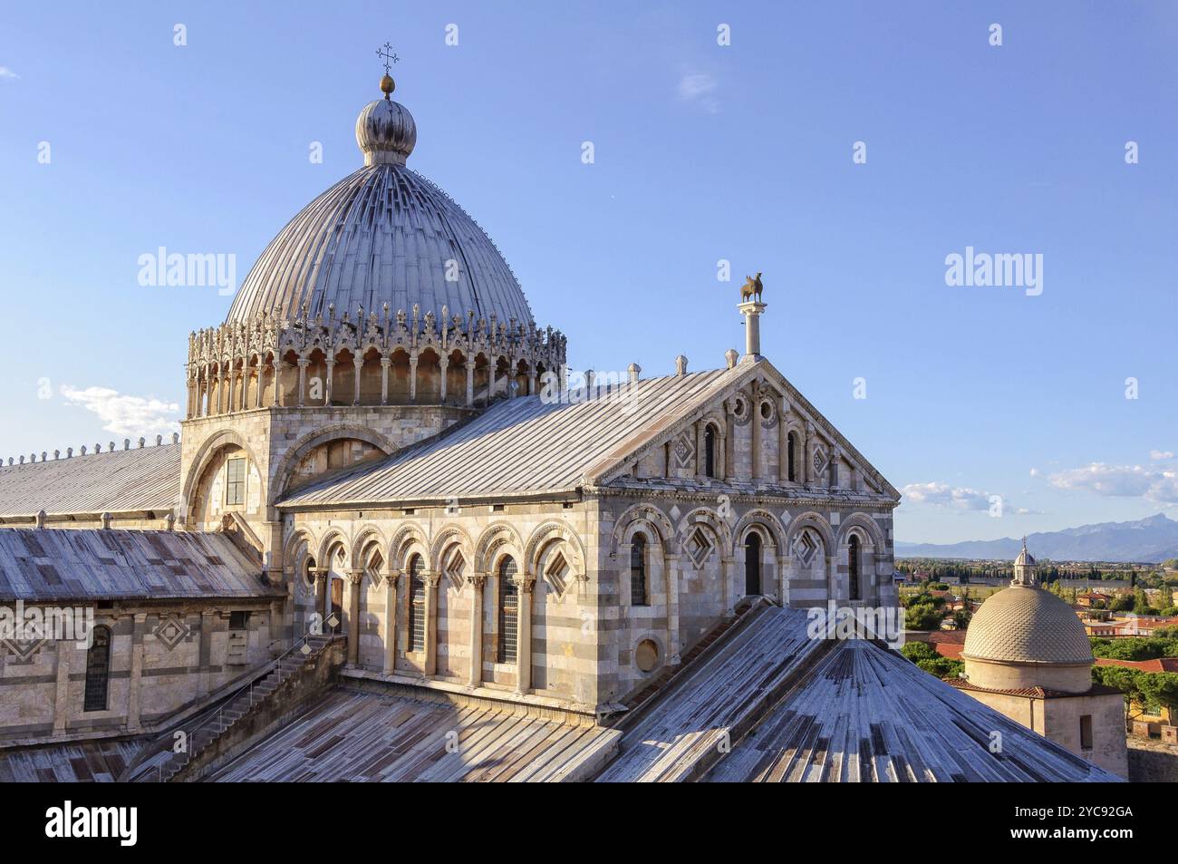 The dome with the Greek cross and the bronze hippogriff on the roof of ...