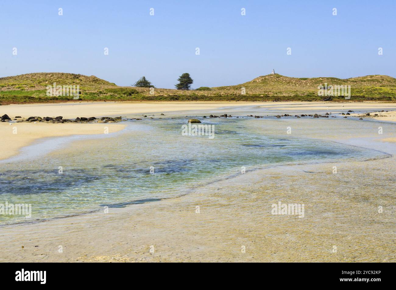 Shallow water between Griffiths Island and the mainland, Port Fairy ...