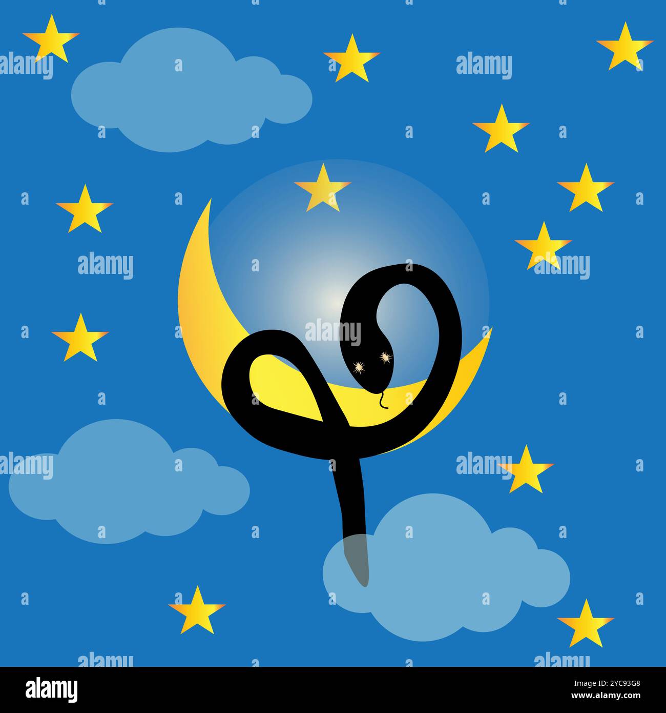 Year of the Snake conceptual vector for Lunar Year, Chinese New Year ...