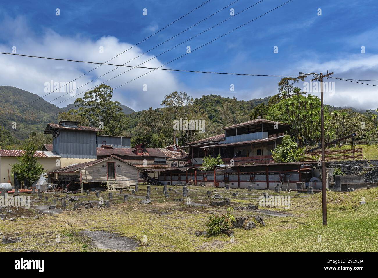 The ruins of the Princesa Janca coffee factory in Boquete, Panama ...