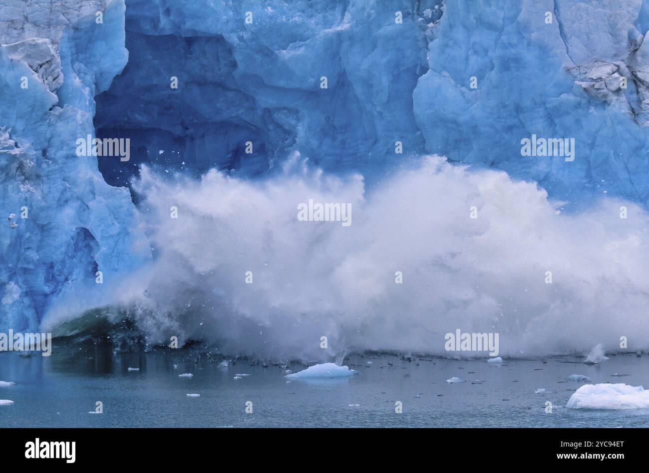 Calving glacier by the sea in Arctic Stock Photo - Alamy