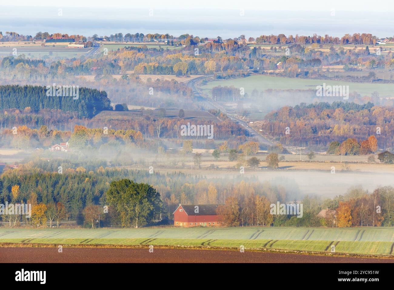 Aerial view rural landscape forests hi-res stock photography and images ...