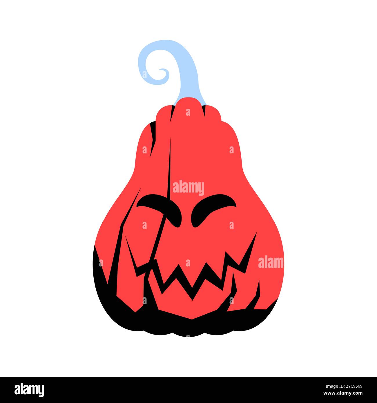 Carved Red Pumpkin Symbolizing Halloween, Jack O Lantern, And Spooky ...