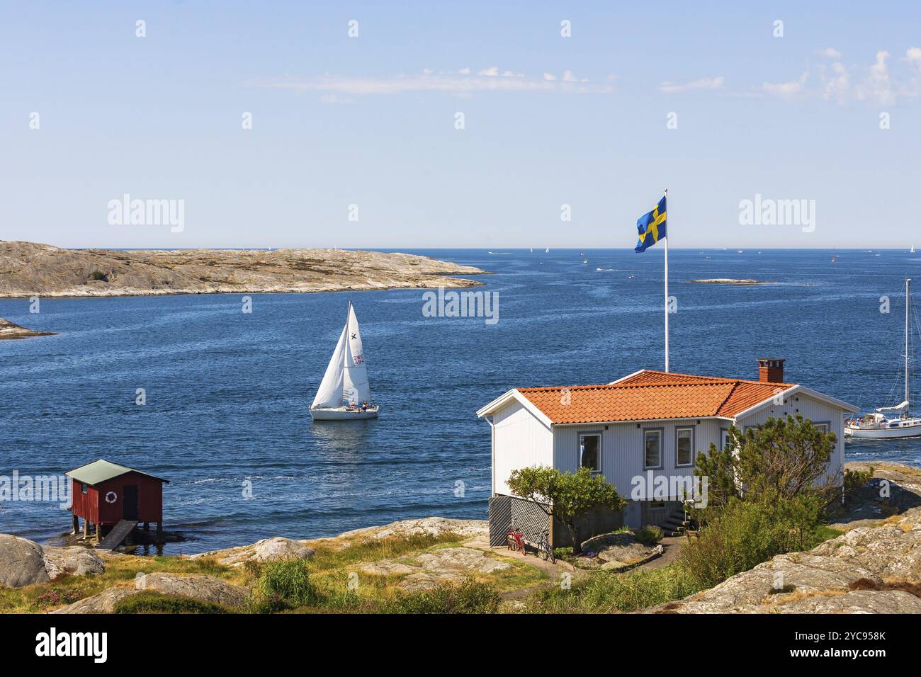 Summer Idyll at the Swedish west coast Stock Photo - Alamy