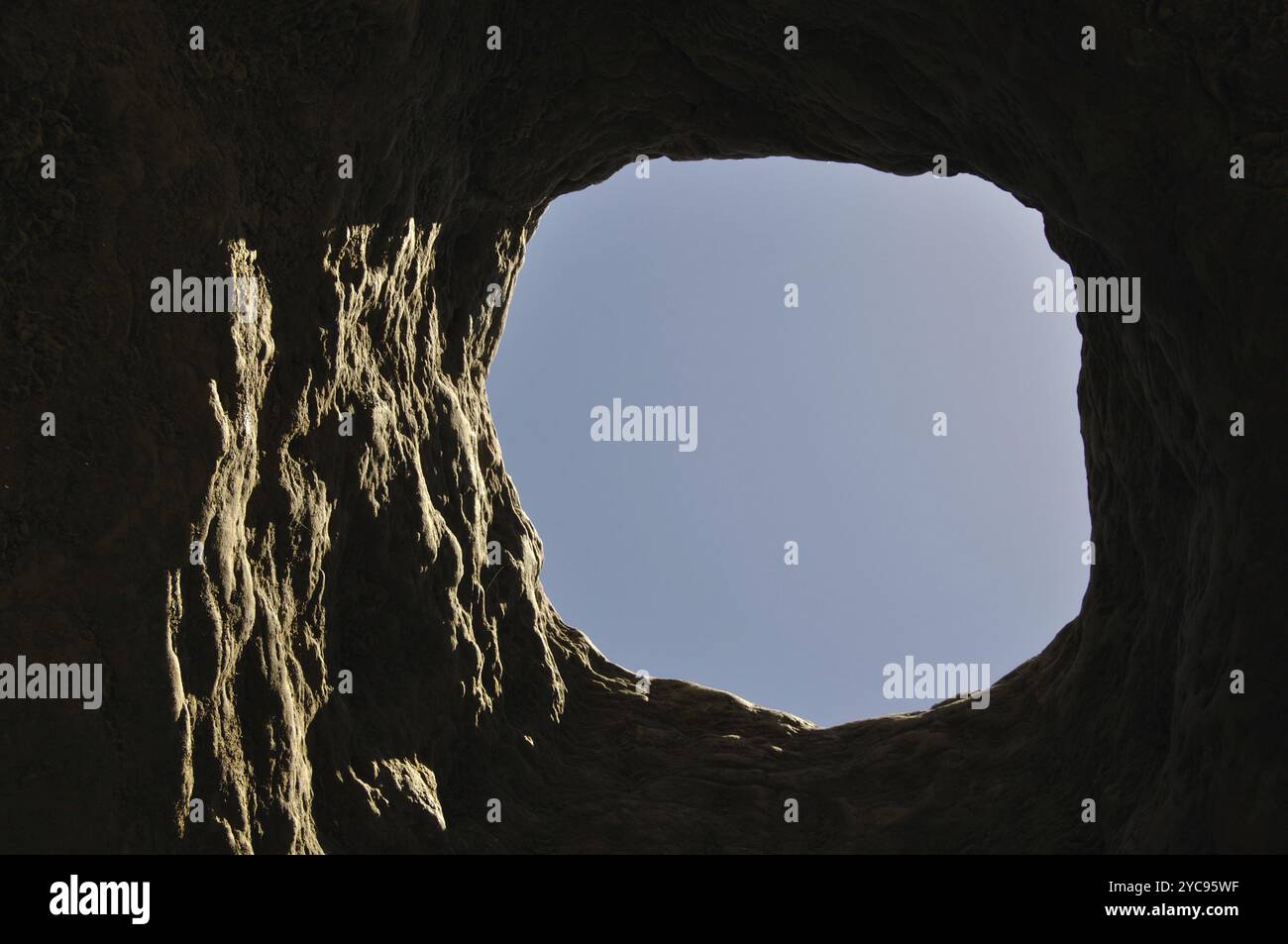 Chimney made by conscientious objectors who camped in a cave during the ...