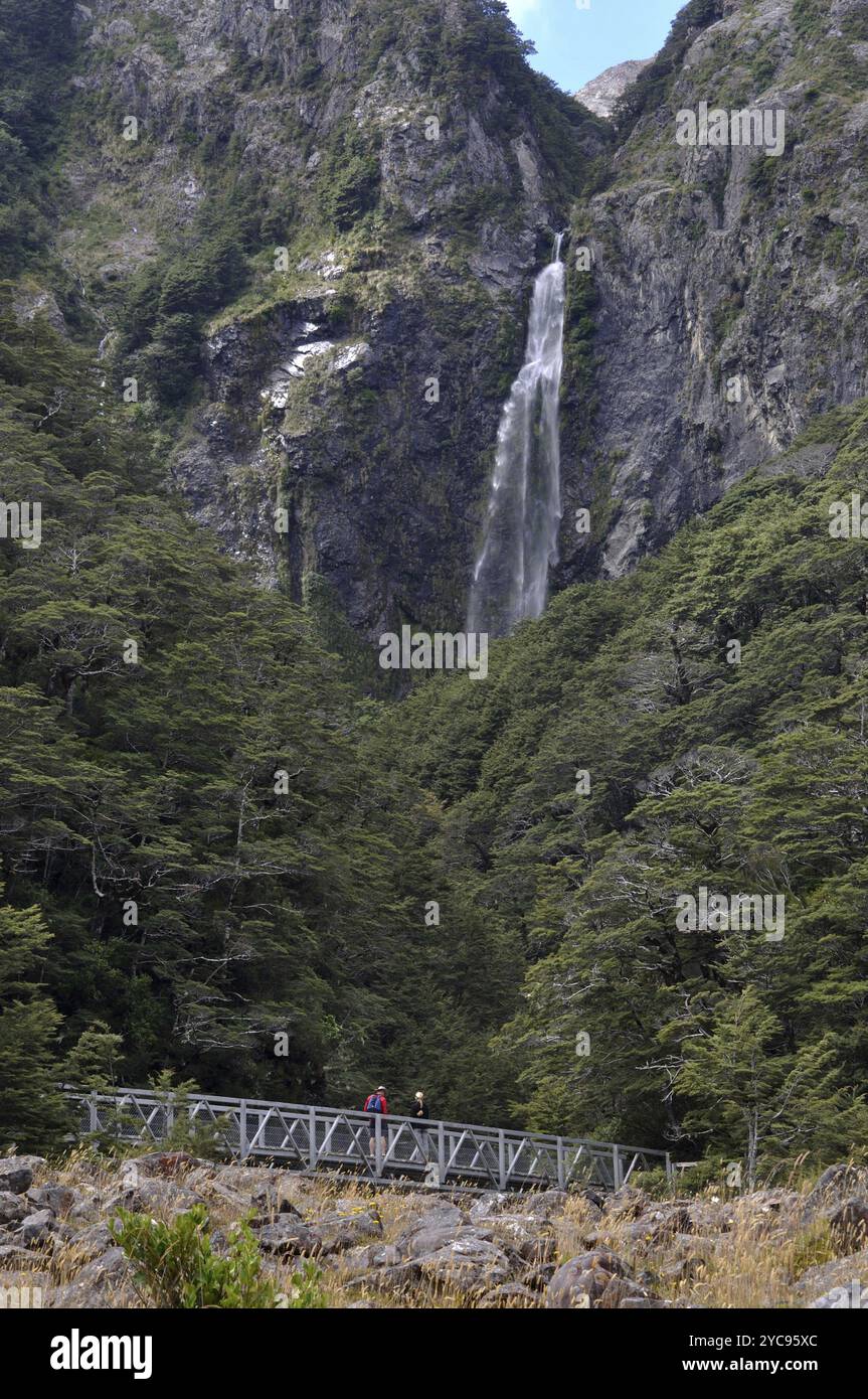 Devils Punchbowl Waterfall, Arthurs Pass National Park, Westland, New ...